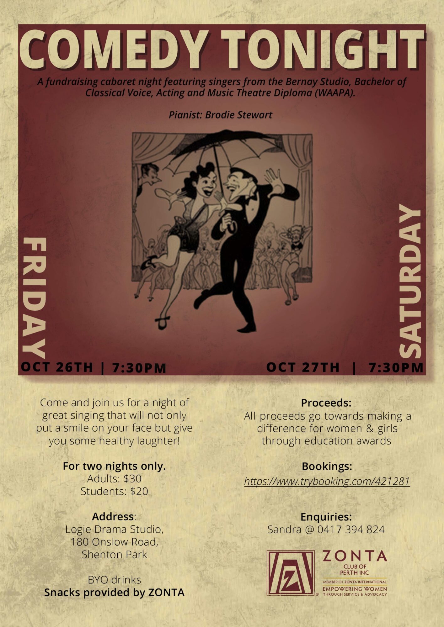 COMEDY TONIGHT! - Laura Bernay - Voice Tuition